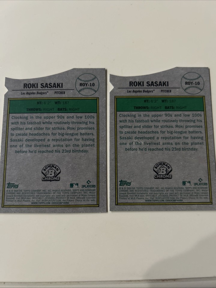 2025 Bowman Chrome Roki Sasaki ROY-10 Mega Box Mojo Refractor | eBay