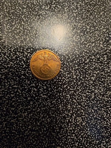 Beautiful Bronze Nazi Coin: Genuine 1 Reichspfennig Third Reich Germany ...