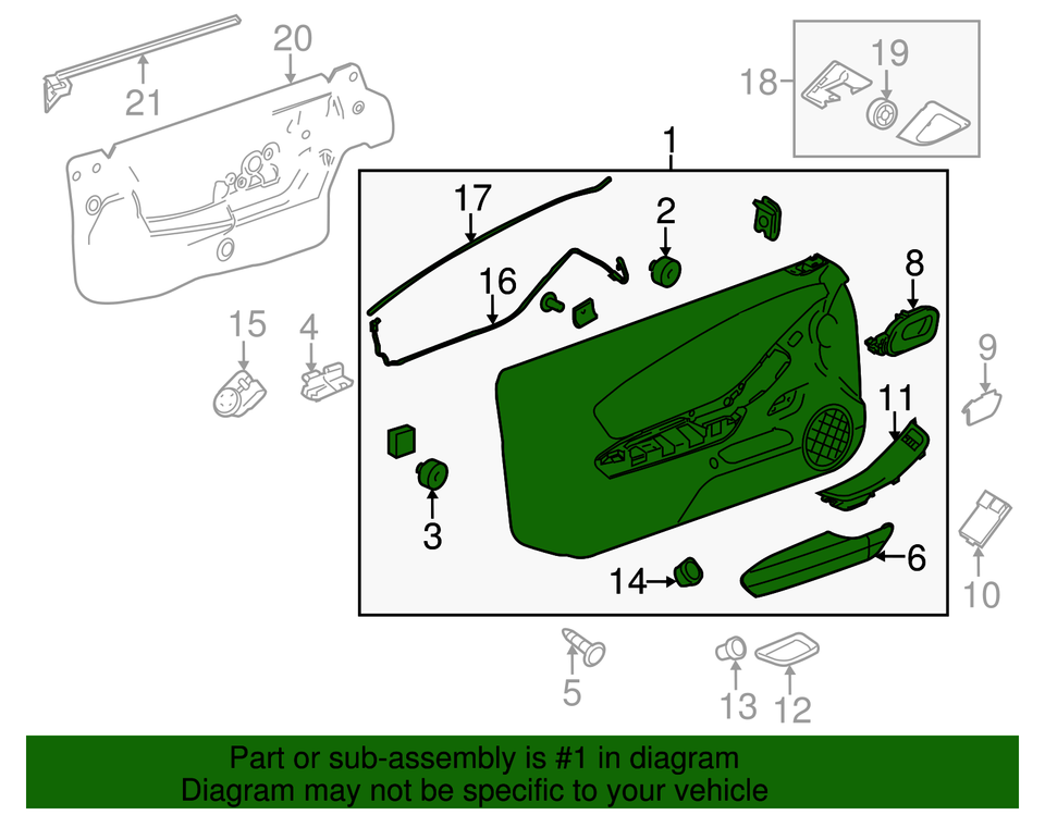 Genuine GM Door Trim Panel 20955302 | eBay