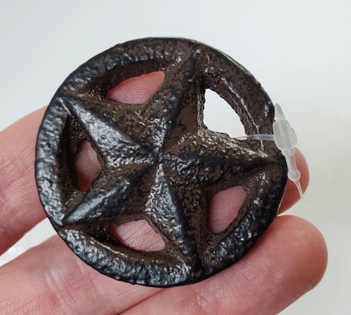 2" Rustic WESTERN STAR In Circle Cabinet Knob Drawer Pull Cast Iron ...