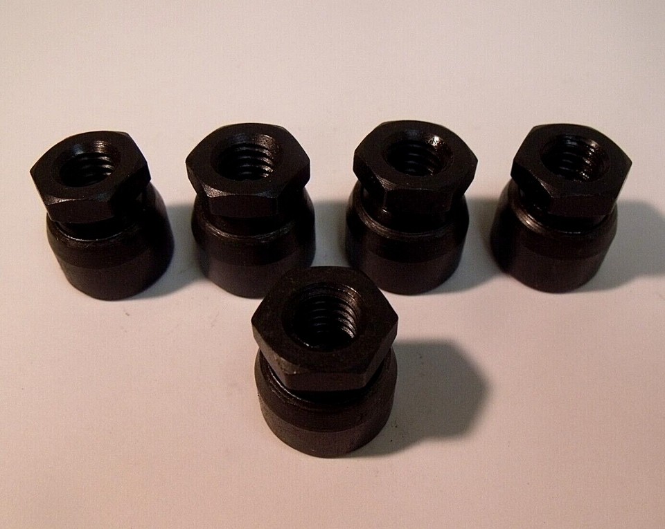(5) New Jergens 43504 Toggle Pads: 3/8-16, 5/8" Hex, Black Oxide Coated ...