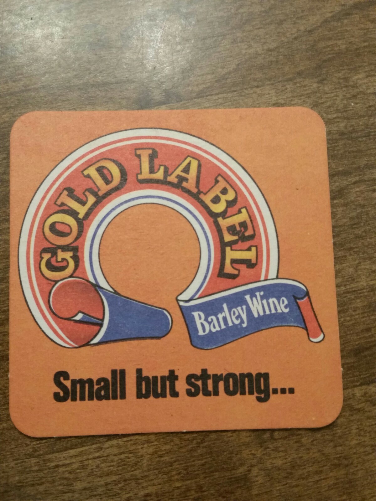 GOLD LABEL BARLEY WINE Beer COASTER, Mat, Whitbread PLC, UNITED KINGDOM ...