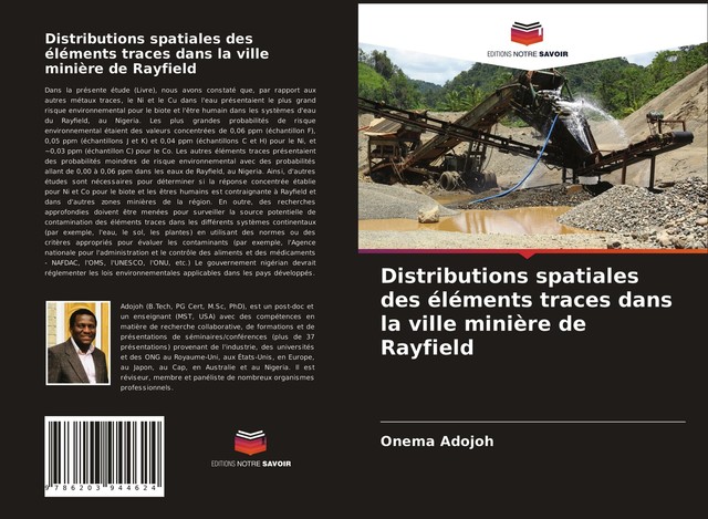 Distributions Spatiales des Éléments Traces Dans la Ville Minière de Rayfield von Onema Adojoh ...