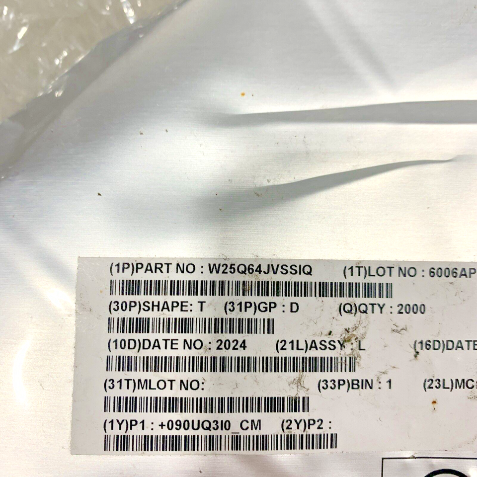 *2000 QTY* Winbond W25Q64JVSSIQ IC FLASH 64MBIT SPI/QUAD 8SOIC *New ...