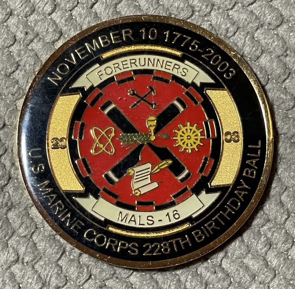 Marine 228th Birthday Ball MALS-16 MCAS MIRAMAR Massive Coin 2 1/2" | eBay
