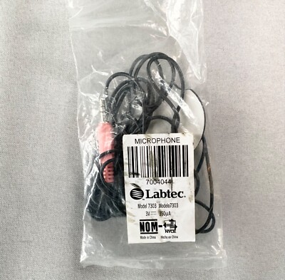 VINTAGE LABTEC MICROPHONE 7004044 MODEL 7303 PEEL & STICK PC LAPTOP ...