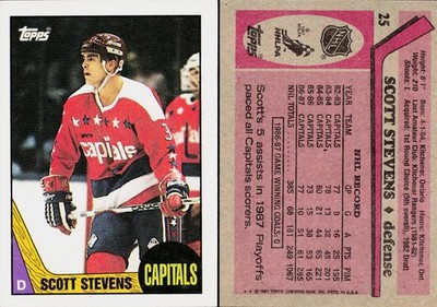 1987-88 Topps Hockey Card #25 Scott Stevens | eBay