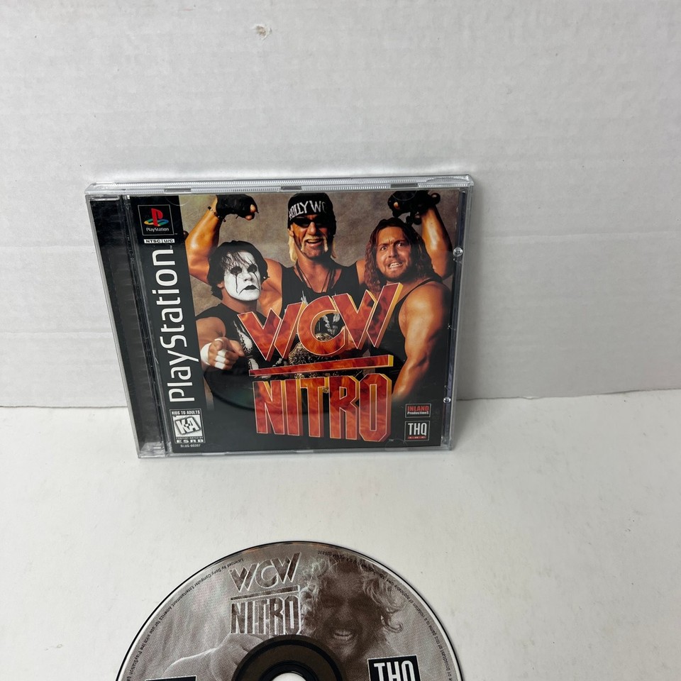 WCW Nitro PlayStation Video Game With Registration Card Wrestling THQ ...