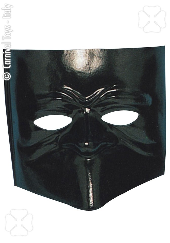 Maschera Bautta Veneziana Classica Nera Carnevale Feste Travestimenti ...