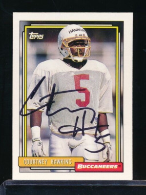 1992 Topps #675 Courtney Hawkins #675 rc signed auto scarce 3rd series ...