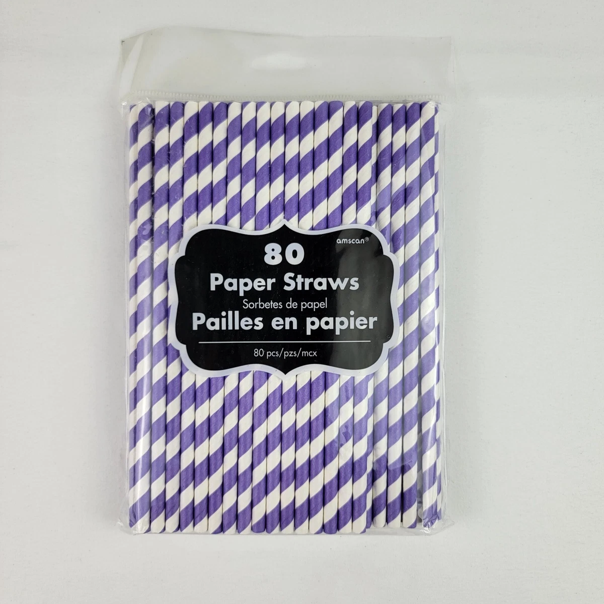 Purple Paper Straws