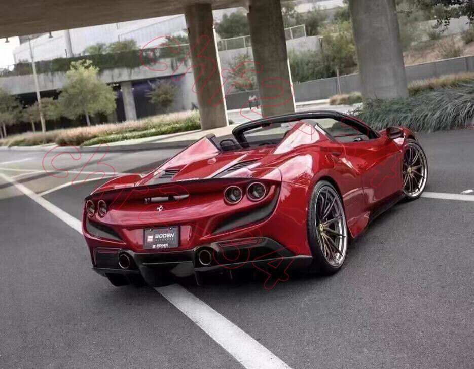 Real Carbon Fiber Rear Diffuser Bumper Lip Spoiler For Ferrari F8 ...