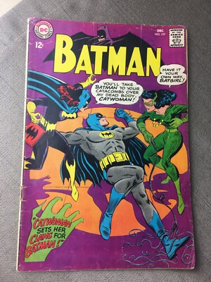 Batman 197 Early Silver Age CATWOMAN + BATGIRL appearances! 1967 DC ...