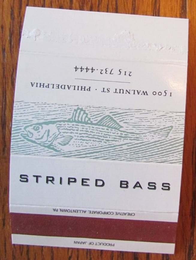 LIPSTICK MATCHBOX COVER: STRIPED BASS PHILADELPHIA, PA EMPTY MATCHCOVER ...