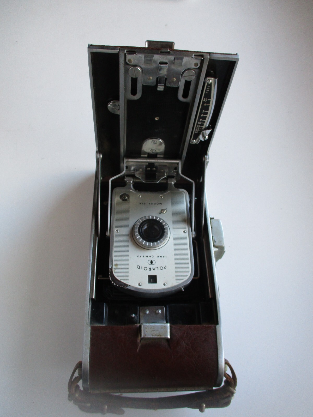 *nice VINTAGE Leather POLAROID Land Camera Model 95 Folding Camera ...
