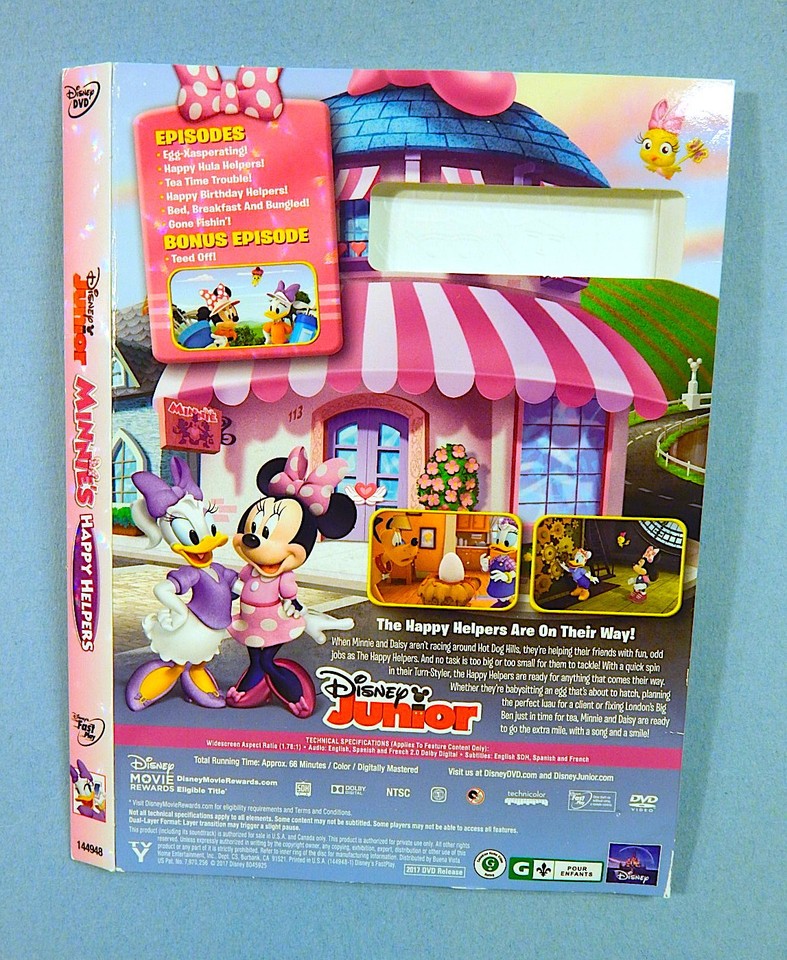 Disney MINNIE’S HAPPY HELPERS DVD-size SLIPCOVER Sleeve only - No disc ...