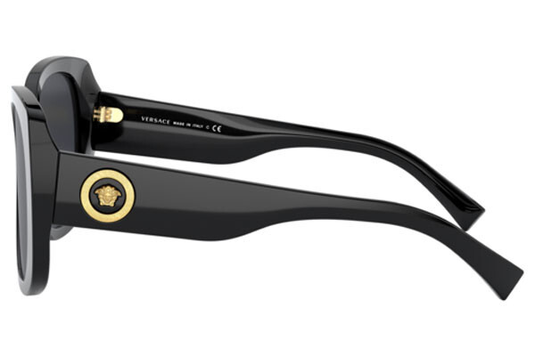 Authentic VERSACE VE4387-GB1/87 Sunglasses Black / Grey *NEW* 56 mm ...