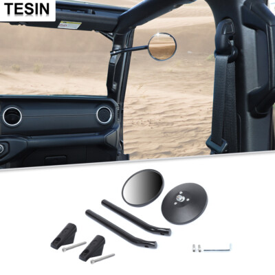 A-Pillar Grab Handle Rear View Mirrors for Jeep Wrangler JL/JT 18 ...