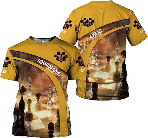 Personalized Name Chess 3D Full Color Shirt, Custom Name Chess 3D Shirt ...