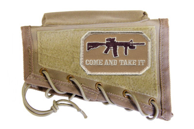 Tan Cheek Rest Stock Riser + Come Take It Patch For Savage AXIS A22 B22 ...