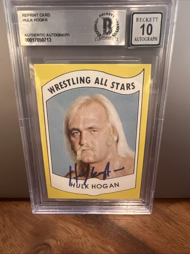 Hulk Hogan Auto Signed 1982 Wrestling All Stars "Reprint" Rookie Card ...