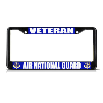 Veteran Air National Guard Air Force Black Metal License Plate Frame ...