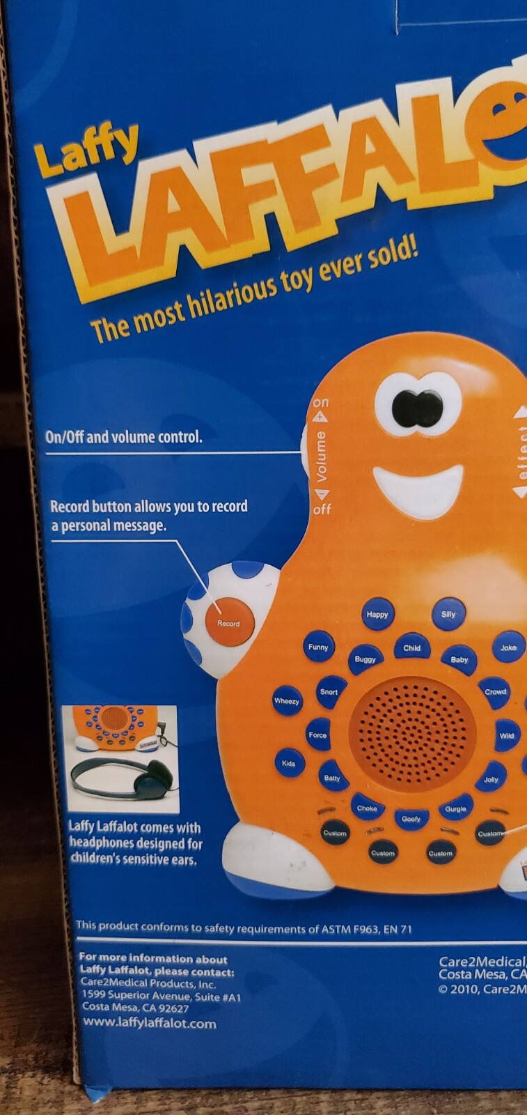 Laffy Laffalot Laughing Fun Machine Toy 20 Programmed Laughs Record ...