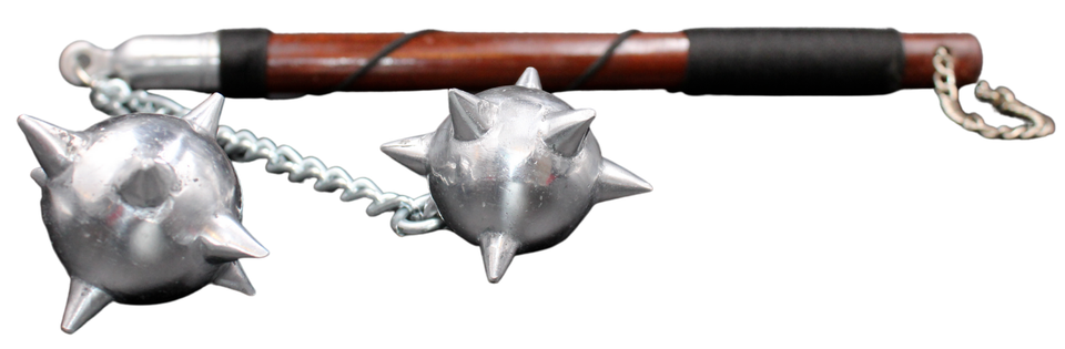 Medieval Warrior Spiked Solid Metal Double Mace Ball Flail Morningstar ...
