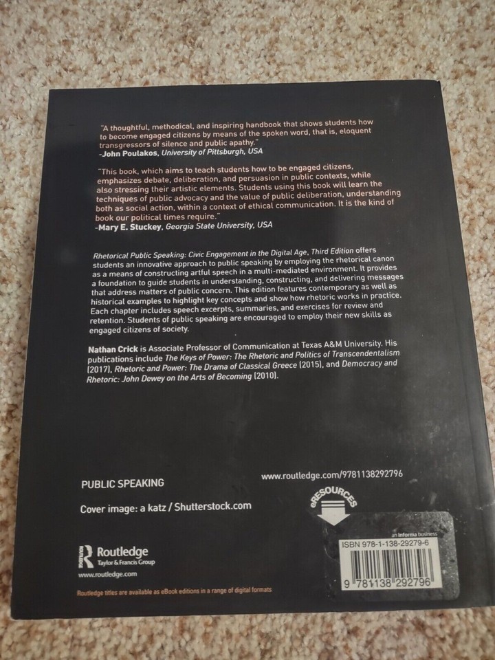 Rhetorical Public Speaking : Civic Engagement in the Digital Age by ...