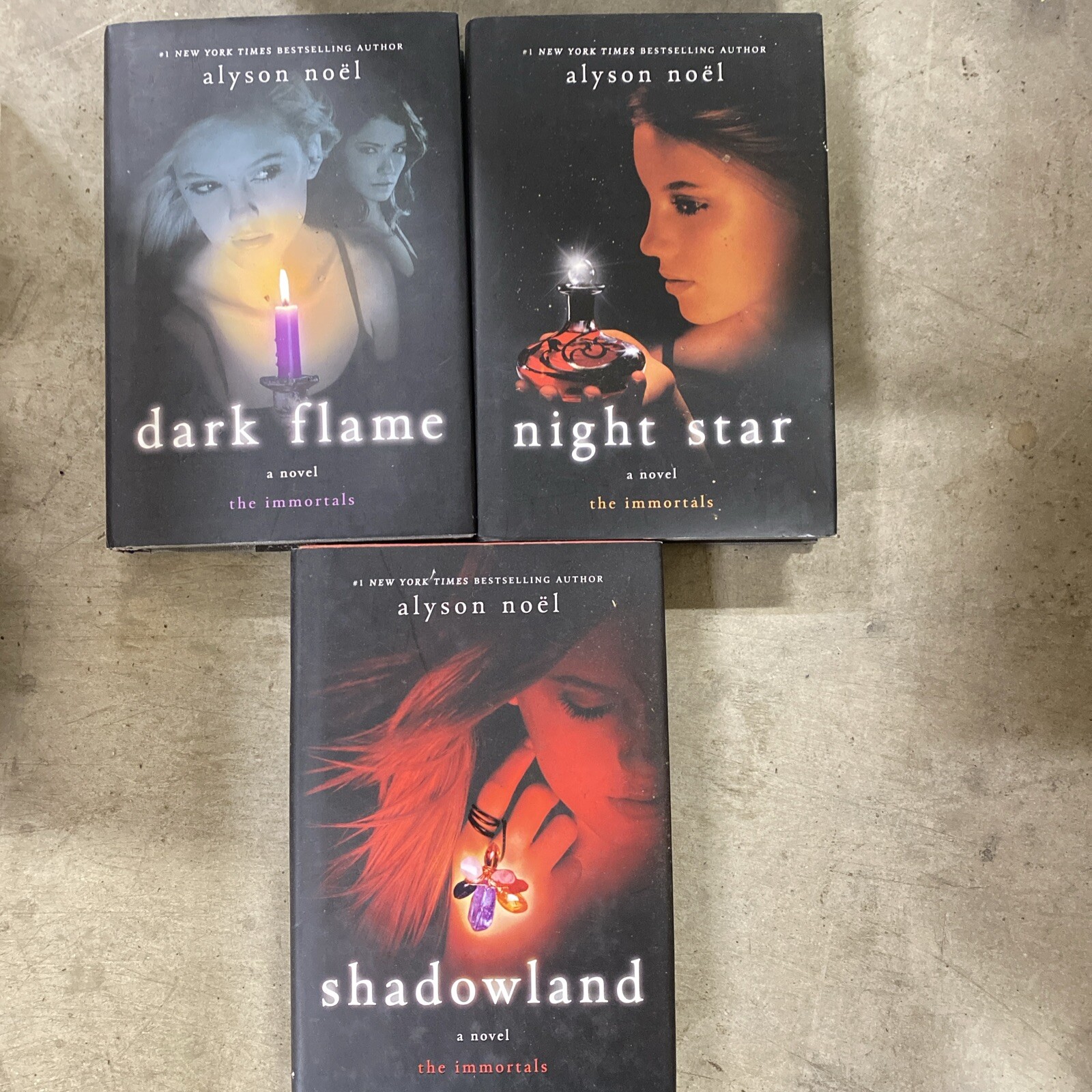 Alyson Noel, Lot Of 3 Hardcover Books, Dark Flame, Night Star ...