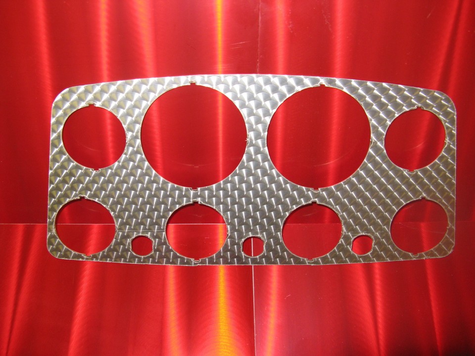 Stewart Warner Hollywood Stainless Steel engine turned dash insert Boat ...