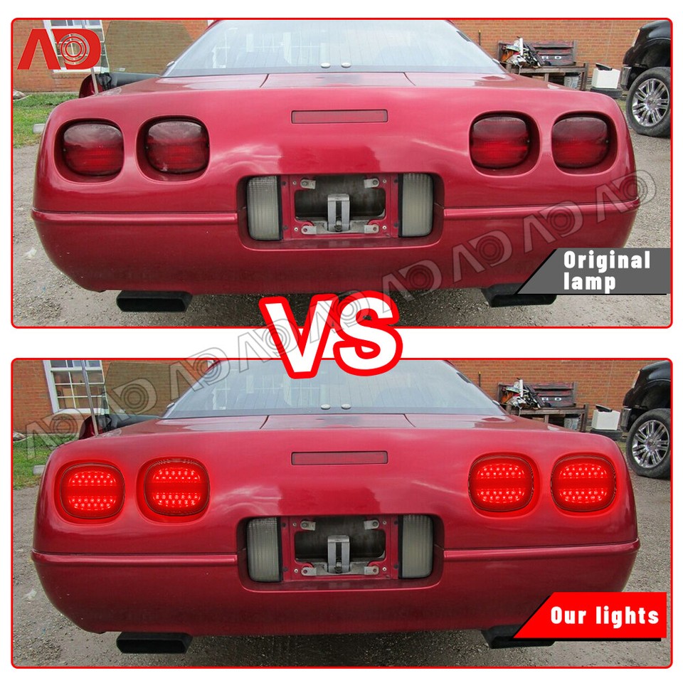 For 1990-1996 Chevrolet Corvette C4 LED Turn Signal Brake Tail Lights ...
