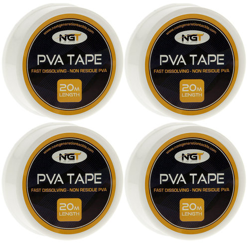 4 x Packs PVA Tape 20m Fast Dissolving Carp Coarse Terminal Fishing ...