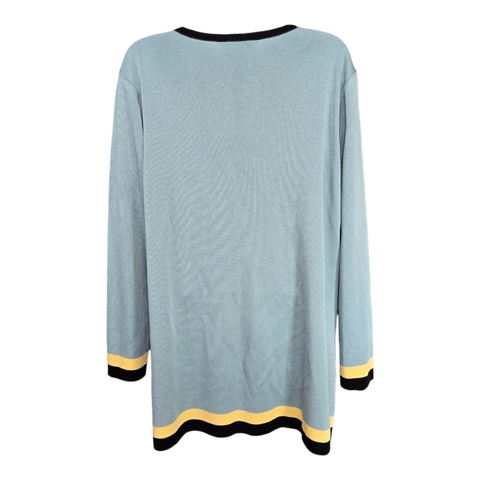 Exclusively Misook Women's Cardigan Jacket Blue Large - Elegant Knit ...