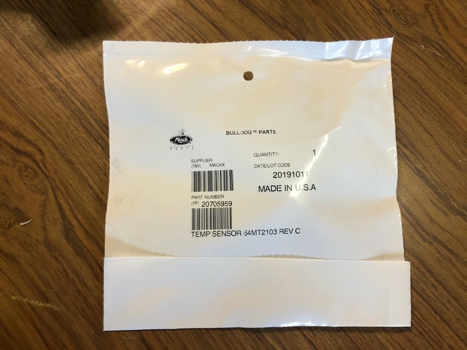 GENUINE OEM MACK Coolant Temp Sensor - 20705959 - 64MT2103 NEW SEALED ...