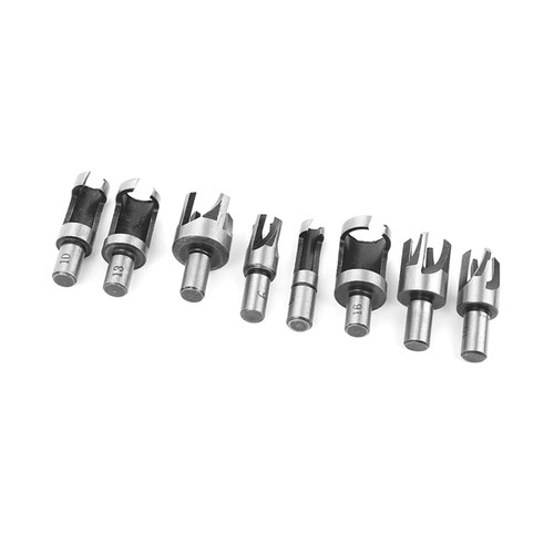 8Pcs Tapered Wood Plug Cutter Set Drill Bits 6mm 10mm 13mm 16mm ...