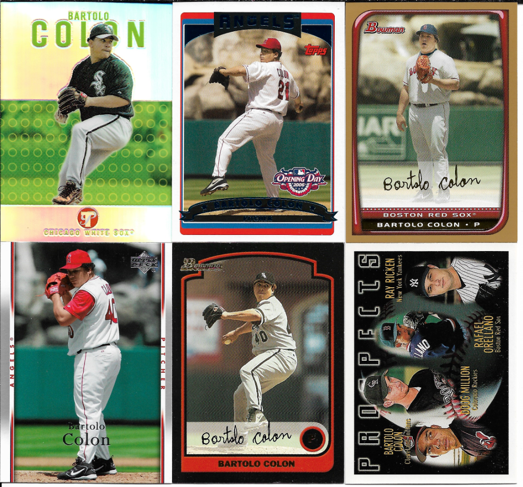 Bartolo Colon 6 Card Lot with Topps Rookie & Pristine Refractor 10/99 ...