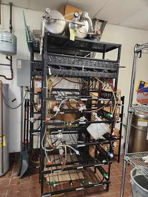 Fountain Soda Box Syrup Rack With Pump,Pressure Tanks And All Valves | eBay