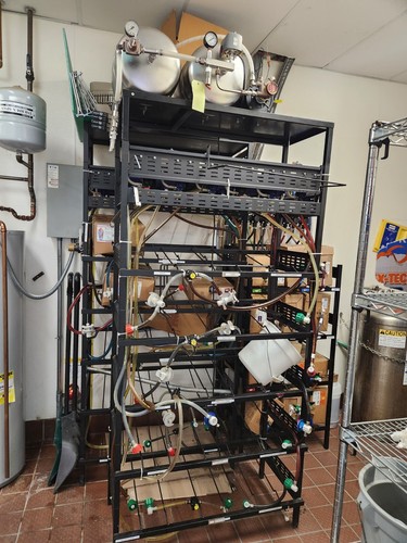 Fountain Soda Box Syrup Rack With Pump,Pressure Tanks And All Valves | eBay