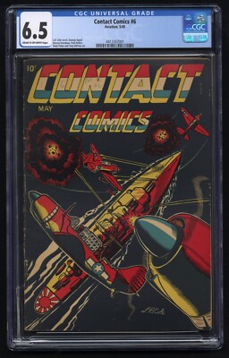 Contact Comics #6 1945 Aviation Press CGC 6.5 ~ L.B. Cole cover art | eBay