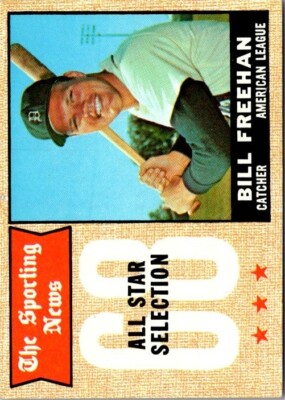 1968 Topps Baseball Card #375 Bill Freehan Topps All-Star Detroit ...