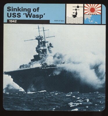 Sinking of USS Wasp Edito Service Card Second World War II At Sea | eBay