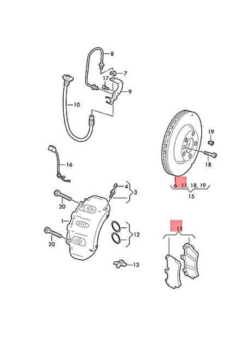 Genuine VW brake pads set 7P6698451C | eBay