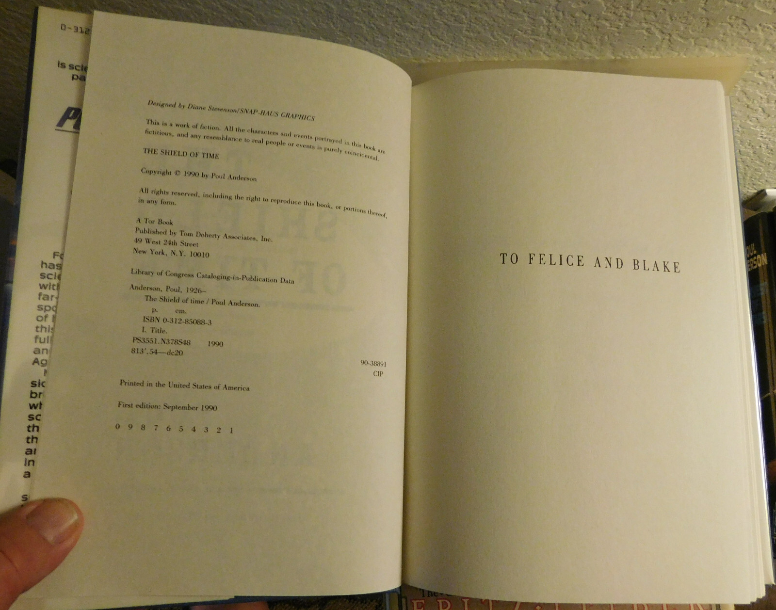 THE SHIELD OF TIME by Poul Anderson ~ Time Patrol 1990 HC/DJ ~ 1st ...