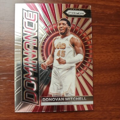 2023-24 Panini Prizm NBA Donovan Mitchell Silver Prizm Dominance Insert ...
