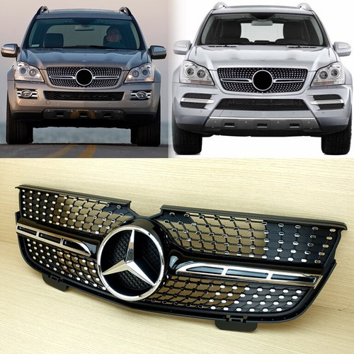 Fit MERCEDES BENZ GL-Class X164 GL320 GL350 GL450 Gloss Black&Chrome ...