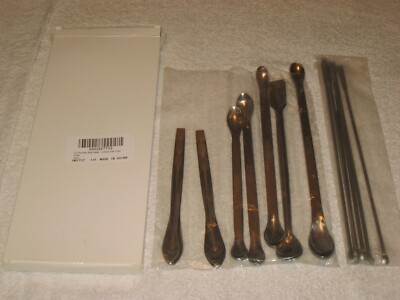 22 PIECES STAINLESS STEEL LAB SPATULA MICRO SCOOP SET LABORATORY ...