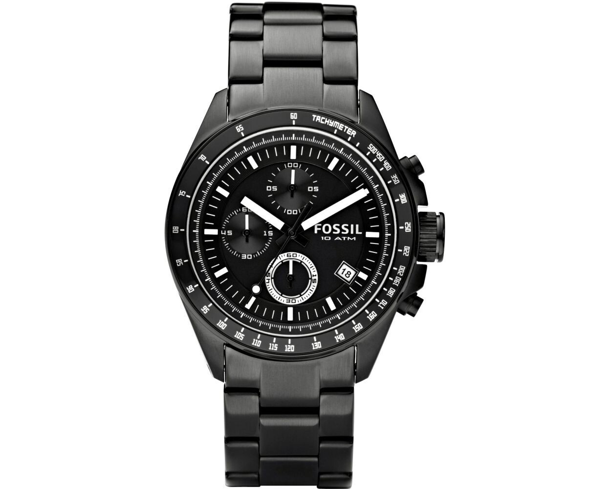 Fossil Gents Watch with Black Chronograph Dial & Stainless Steel Bracelet CH2601 | eBay UK