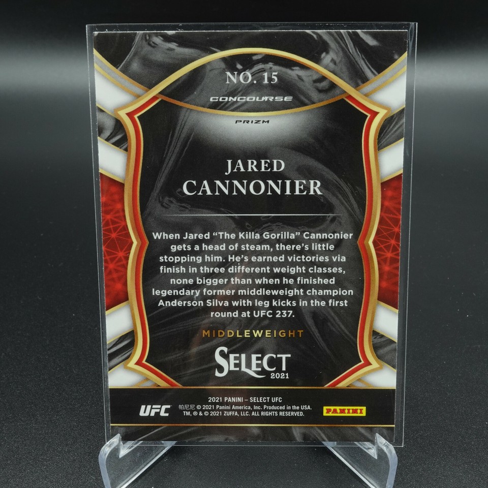 PANINI UFC SELECT 2021 JARED CANNONIER CONCOURSE LEVEL DISCO PRIZM CARD ...
