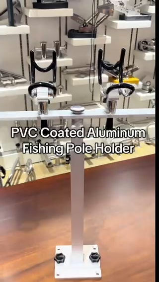 PVC Coated Aluminum Fishing Rod Holder Boat Marine Fishing Rotation ...